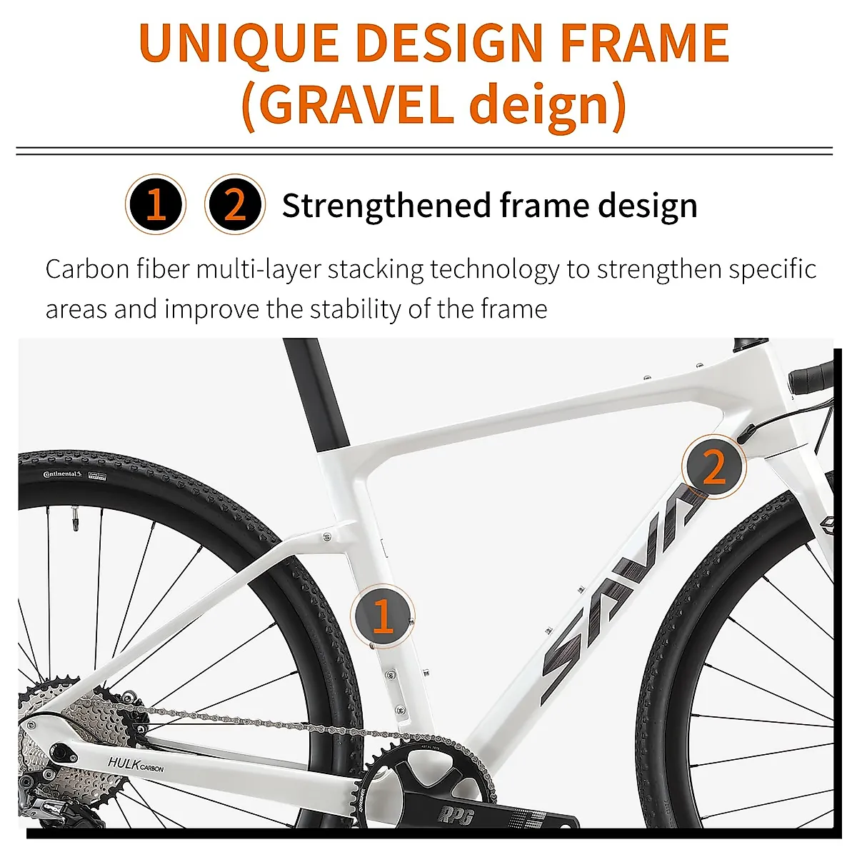 SAVADECK Carbon Gravel Road Bike,T800 Carbon Gravel Dis Brake Bicycle with Professional Adventure GRX600 11 Speed Groupset and Extra Wide Tires 700CX40C for Various Road.(Black 54cm)