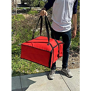 Pizza Delivery Bag, Insulated Reusable Grocery Bag | Ideal for Uber Eats, Instacart, Doordash, Grubhub, Postmates, Restaurant, Catering, Grocery Transport (1)