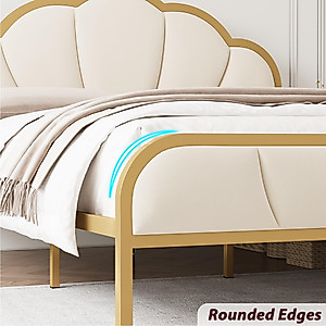 BOTLOG Full Bed Frame with Headboard, Platform Bed Frame Full Size with Wooden Slats Support, Easy Assembly, Noise-Free, No Box Spring Needed (Full)