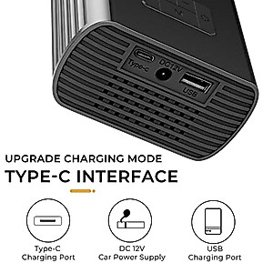 PESIKO Tire Inflator Portable Air Compressor, [5-in-1] 150PSI Cordless Faster Inflation Air Pump with LED Light for Car Tire, Bicycle, Balloons, Motorcycles