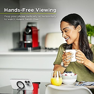 PureGear Magnetic Phone Grip, Magnetic Phone Ring Stand, Magnetic Phone Ring Holder for MagSafe iPhone 14, 14 Plus, 14 Pro, 14 Pro Max, 13, 13 Pro, 13 Mini, 13 Pro Max, 12, Adjustable Kickstand(Black)