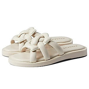 COACH Georgie Leather Sandal White 9 B (M)