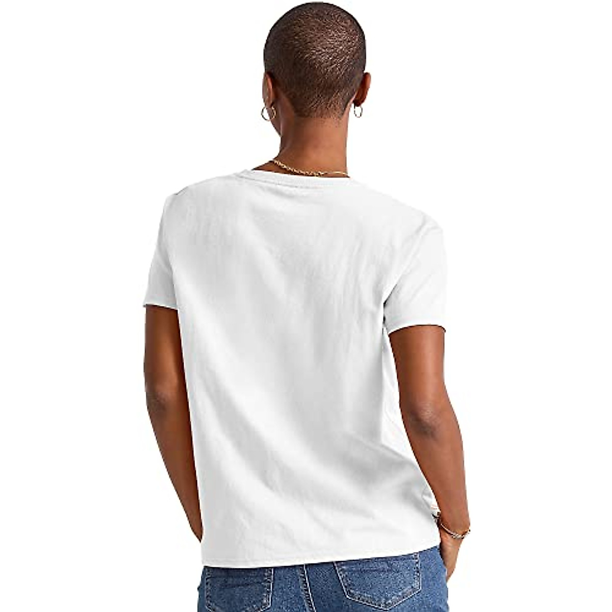 Hanes Essentials Oversized T-Shirt Pack, Cotton Tee for Women, Relaxed Fit, 3-Pack, White
