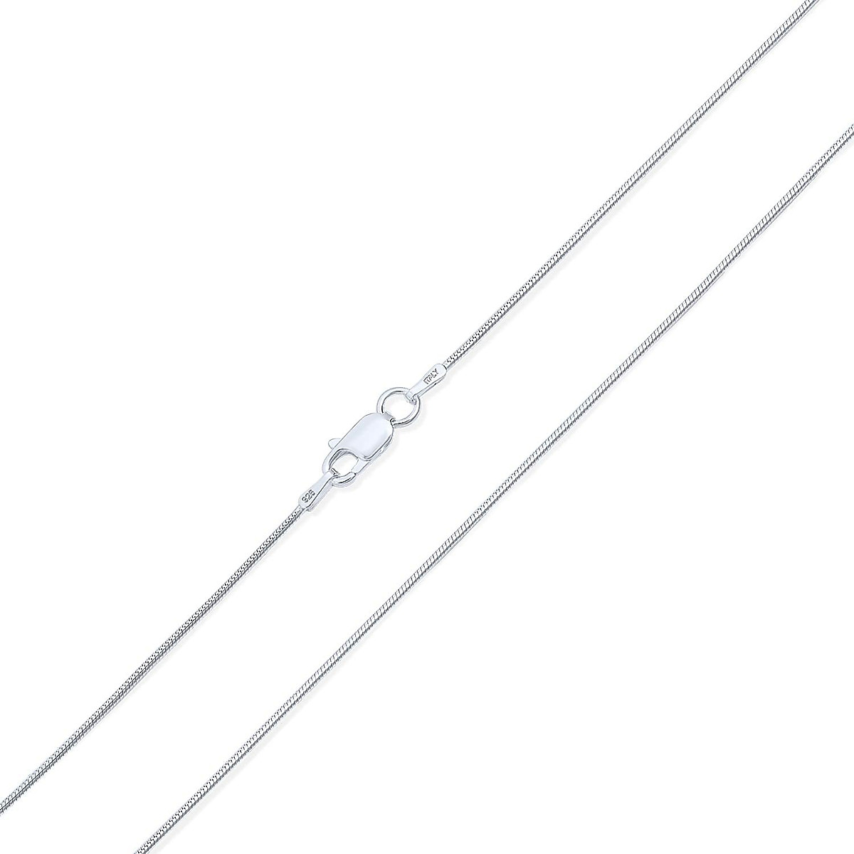 ARGENTO REALE 925 sterling silver necklace 1MM- 2MM Round Snake Chain Necklace- Solid Sterling Silver Chain For Pendants, Flexible 925 Snake Chain, 16-30 Lobster Clasp Silver necklace Made in Italy