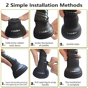 COBIKU Pickleball Ball Retriever Picker Upper, Fits All Standard Pickleball Paddles, Easily Pickup Pickleballs Without Beding Over - Black, 4Pack