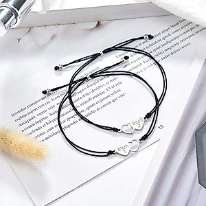 MANVEN Best Bitches2 Bracelet Best Friend Matching Friendship Bracelets Inspirational Gifts for Women Girls Sisters