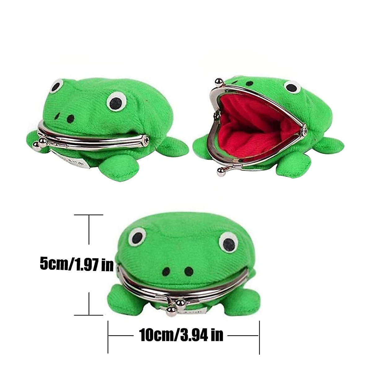 Frog Wallet Anime Frog Wallet 1 pcs ,Cosplay Props Plush Toy Purse Wallet for Christmas Cosplay Ninja Themed Party Gift (green)