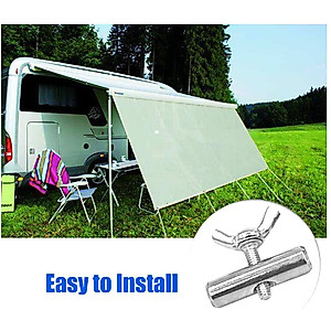 JUTTAUTO Awning Rail Stoppers, 8mm, 304 Stainless Steel - Prevents Awning Movement, Easy Install, Multipurpose for Campervan, Motorhome, Boat