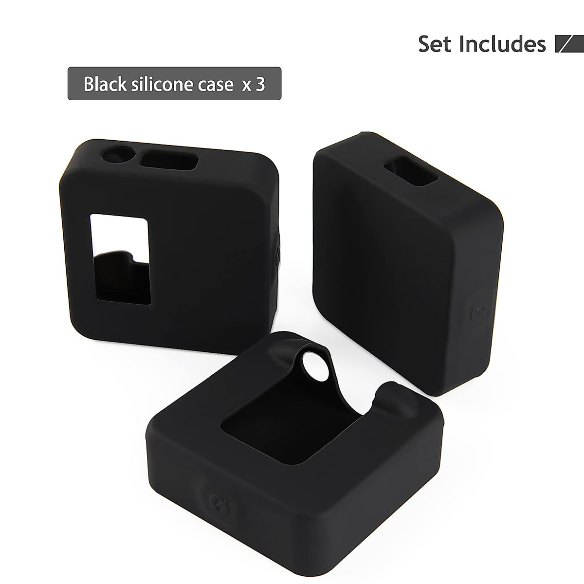 Silicone Protect Case for RODE Wireless GO I II Microphone, Mic Silicone Case Cover for RODE Wireless GO 1 & 2 Accessories Microphone System (Black)