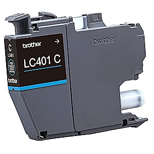 Brother Genuine LC401C Standard-Yield Cyan Ink Cartridge
