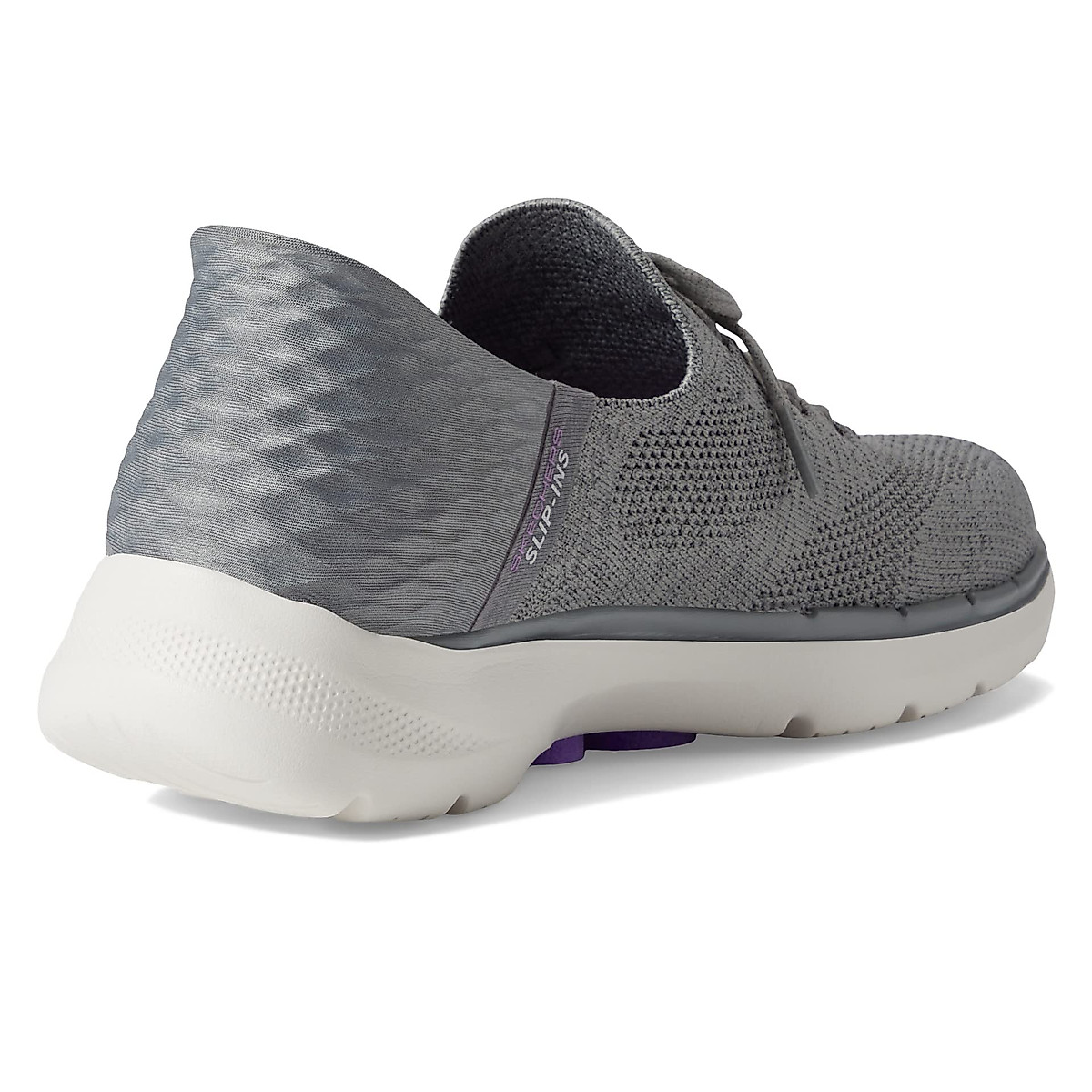 Skechers Go Walk 6 Lovely Day Hands Free Slip-Ins Gray/Lavender 8 B (M)