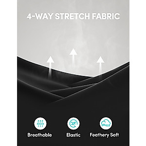 IUGA Biker Shorts Women Tummy Control 8" Workout Gym High Waisted Running Yoga Compression Spandex Shorts Women with Pockets Black