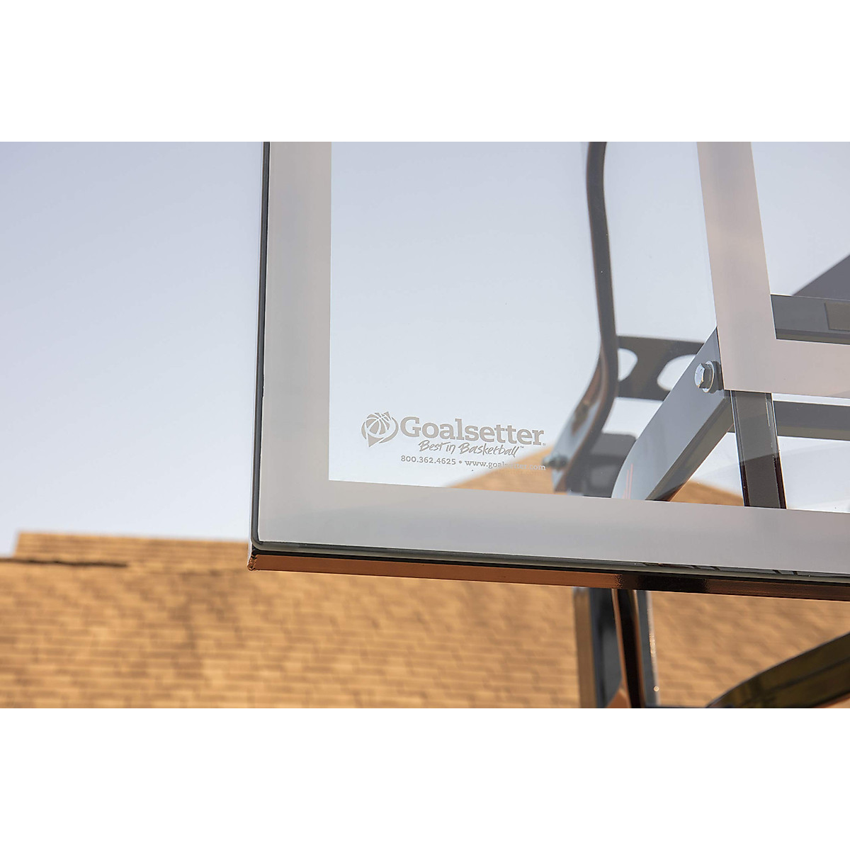 Goalsetter Contender In Ground Adjustable Basketball System with 54-Inch Glass Backboard and Flex Rim, Black (SS44554G3W)