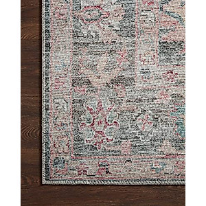 Loloi II Elysium Collection ELY-02 Graphite/Multi, Traditional 7'-6" x 9'-6" Area Rug