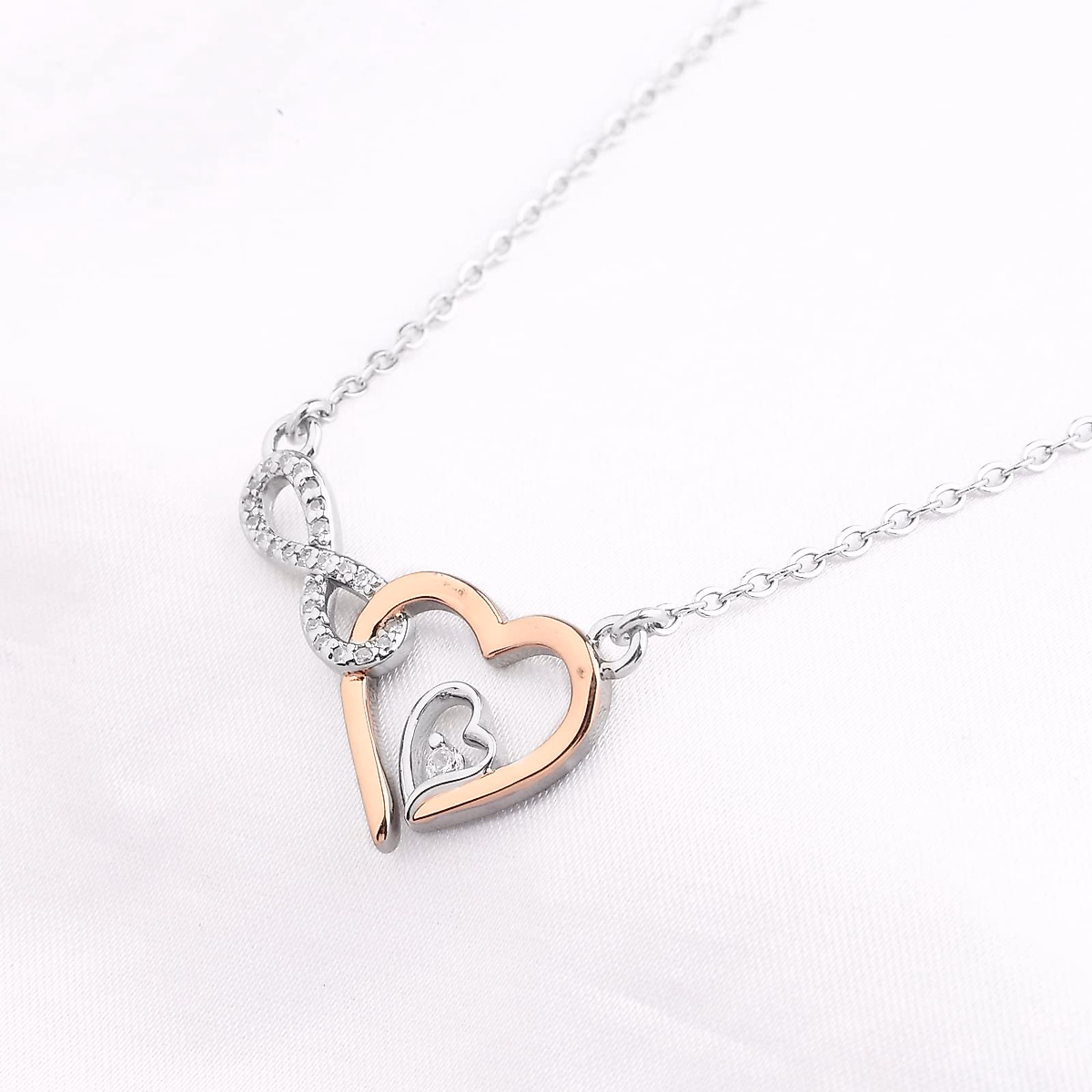 PLITI Aunt Gift From Nephew Niece To My Aunt Necklace Auntie gift Infinity Heart Pendant Aunt Appreciation Gift Special Aunt Jewelry (aunt Infinity Heart nec)