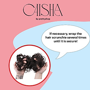 CAISHA Messy Scrunchie Bun Voluminous Wavy Hairpiece Heat-resistant Synthetic Fibres Gray Blond Mix G21A