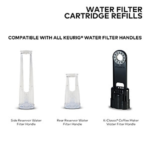 Keurig Water Filter Refill Cartridges, Replacement Water Filter Cartridges, Compatible with 2.0 K-Cup Pod Coffee Makers, 6 Count (Packaging May Vary)