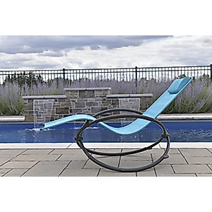 Vivere ORBL1-TT Orbital Lounger Outdoor Rocking Chair, True Turquoise