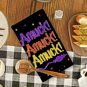 Yarcooly Halloween Kitchen Towels Hocus Pocus Dish Towels Sanderson Sisters Decor Day of The Dead Halloween Decorations for Home Party