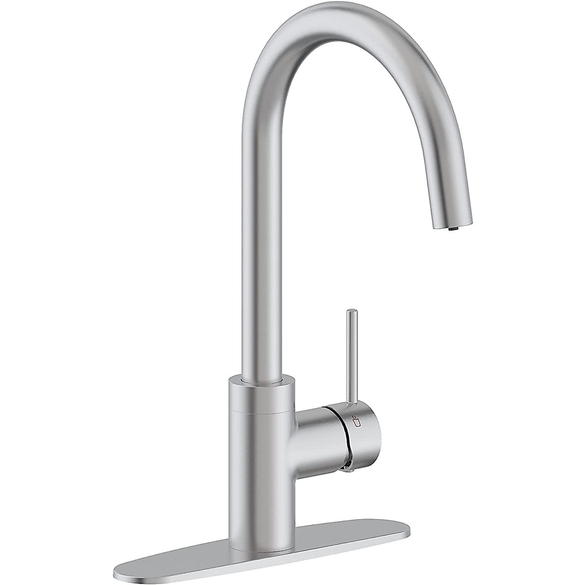 Westbrass KH31BK-20 HotMaster 3 in 1 Kitchen Faucet with DigitHot Instant Hot Water Tank and Single in-Line Water Filter System, Stainless Steel