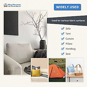 Fabric Repair Patch,9x11 inch 2 PCS of Self-Adhesive Canvas Fabric Patches,Suitable for Repair and Upholstery of Various Fabrics,for Damaged Sofas,Tents,Suitcase,Car Seats.(Black,Waterproof)