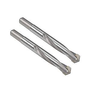 uxcell Cemented Carbide Twist Drill Bits 12.5mm Metal Drill Cutter for Stainless Steel Copper Aluminum Zinc Alloy Iron 2 Pcs