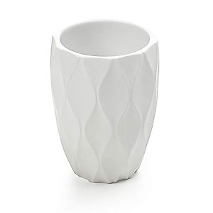 Roselli Trading Company Wave Bath Accessory Set, White