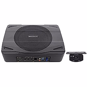 Rockville SS8P 400w 8" Slim Under-Seat Active Powered Car/Truck Subwoofer Sub,Black