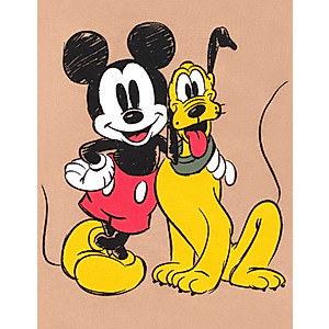 Disney Mickey Mouse Toddler Boys Fleece Sweatshirt and Pants Set Brown 5T