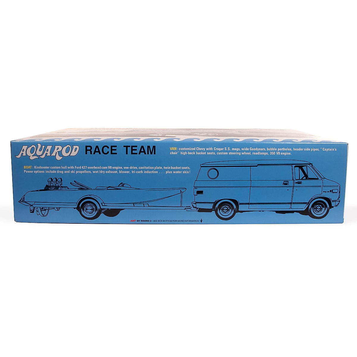 AMT Aqua Rod Race Team 1975 Chevy Van, Race Boat & Trailer 1:25 Scale Model Kit