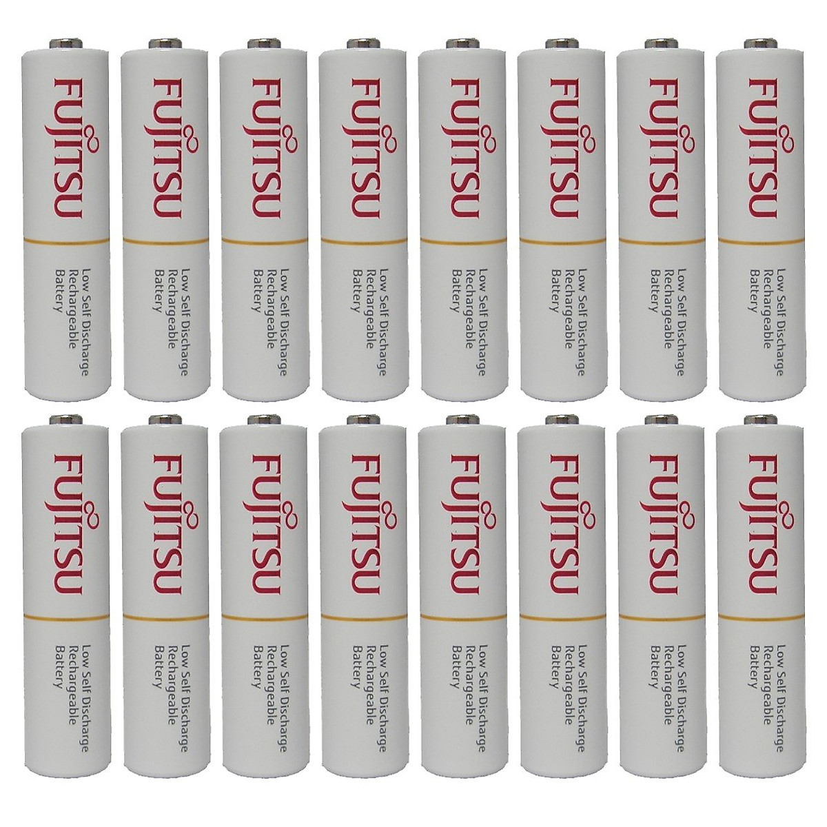 Fujitsu 16 AAA Ready-to-use 2,100 Times Rechargeable NiMH 1.2V 800mAh (Min. 750mAh) Made in Japan Batteries