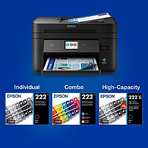Epson T222 Color Combo Ink Cartridges, Standard Capacity