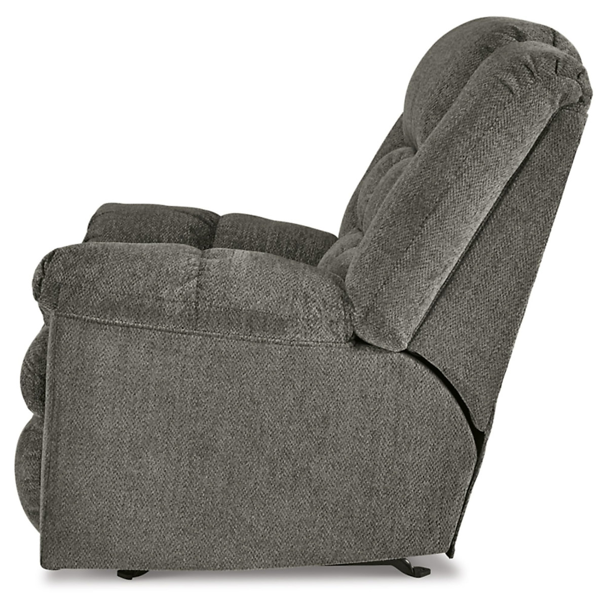 Signature Design by Ashley Kegler Contemporary Tufted Manual Rocker Recliner, Gray