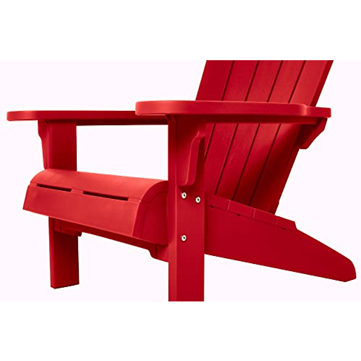 Keter Teton Adirondack Weather Resistant Furniture for Entertaining by The Pool, Patio and Fire Pit, Easy Assembly Outdoor Seating, Weatherwood