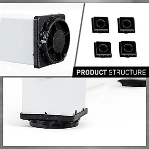 G-PLUS 43.3" Computer Desk Wood Office Table, Modern Simple Style PC Laptop Notebook Study Writing Table for Home Office Workstation Black Color