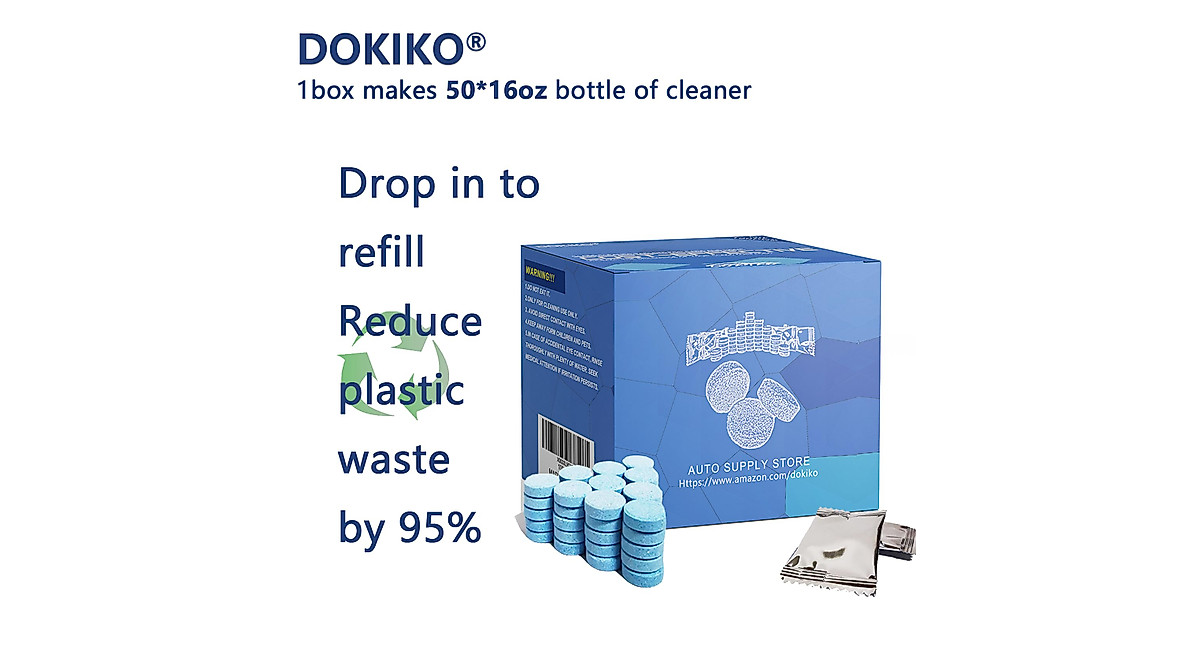 DOKIKO Glass Cleaner Tablets - Easy & Eco-Friendly Solution