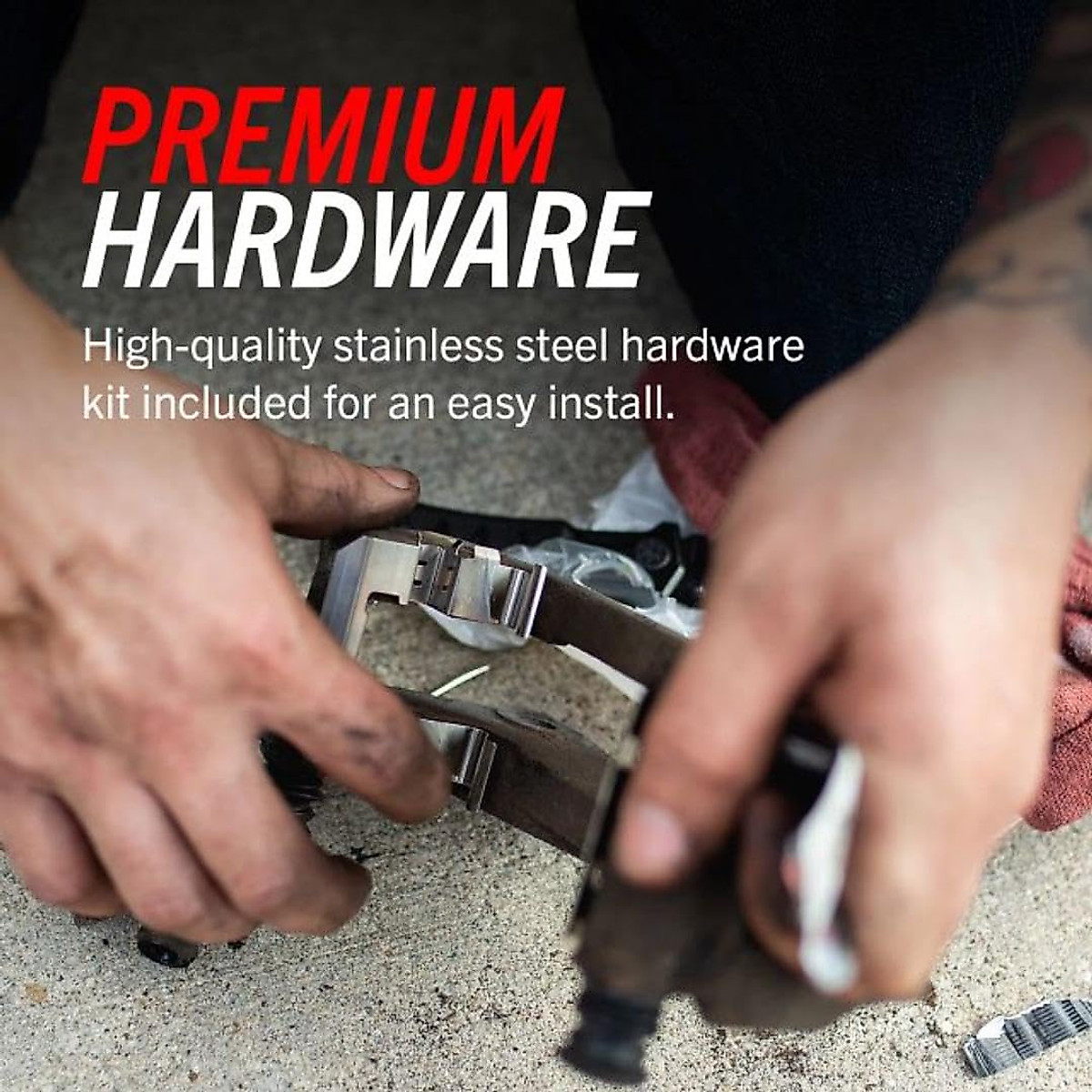 Power Stop KC7228 Z23 Evolution Front and Rear Brake Kit-Drilled/Slotted Rotors, Carbon Ceramic Brake Pads & Calipers