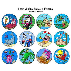 Kidswitch Light Switch Extender for Kids (3 Pack, Land & Sea Animal Theme) - Glow in The Dark Toddler Light Switch - Kids Light Switch Extender - Quick Install, Easy Grab Extension, Award Winning