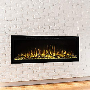 Modern Flames Spectrum Series Slimline Wall Mount/Built-In Electric Fireplace (SPS-50B), 50-Inch
