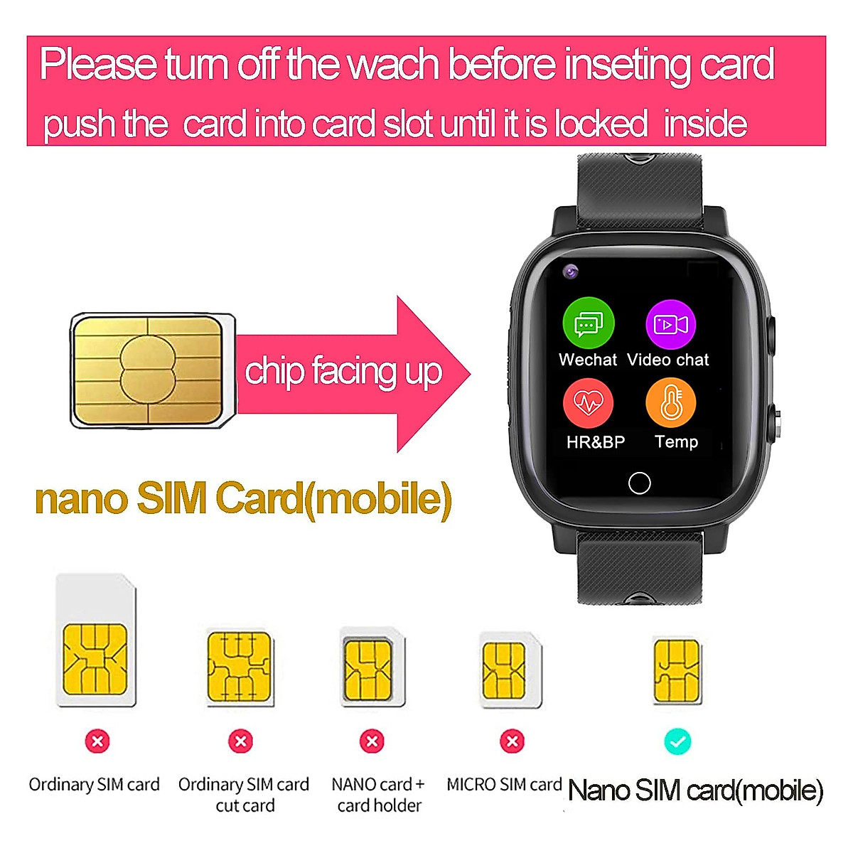 cjc 4G Kids Smartwatch with GPS Tracker,Smart Watch w Camera for Kids,2 Way Voice & Video Call SOS Alert Smartphone Cell Phone Smart Watch,4-15 Years Boys Girls Children Birthday, Black