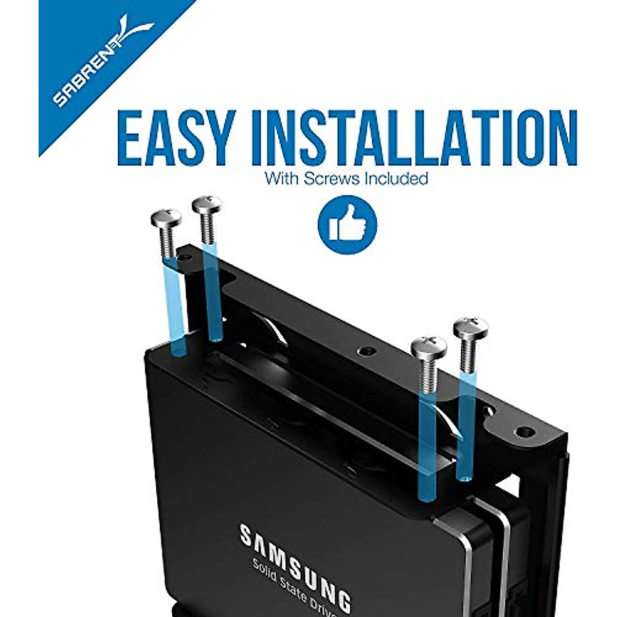 SABRENT 2.5 Inch to 3.5 Inch Internal Hard Disk Drive Mounting Bracket Kit (BK-HDDH)