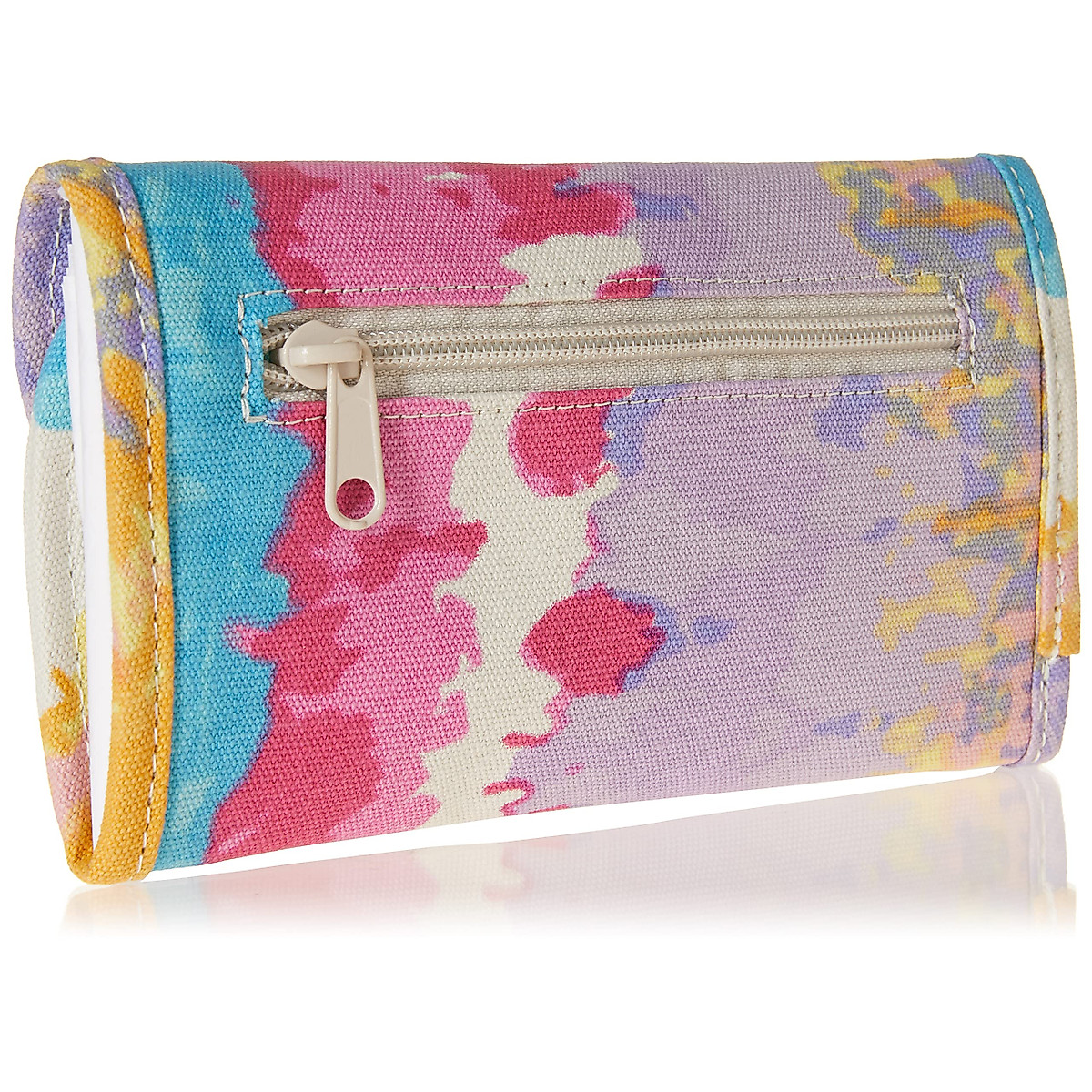 KAVU Big Spender Tri-fold Wallet Clutch Travel Organizer, Beach Tie Dye