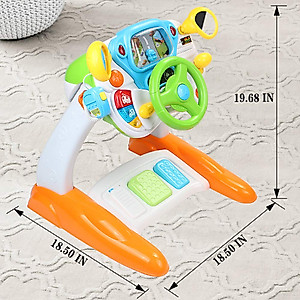 AMOSTING Pretend and Play Ride On Toys for Toddler Boys Girls Learning & Educational Baby Driver Toy Cars for Preschool Kids