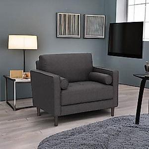 LifeStyle Solutions Arm chair, 39.8" W x 31.1" D x 33.5" H, Heather Grey