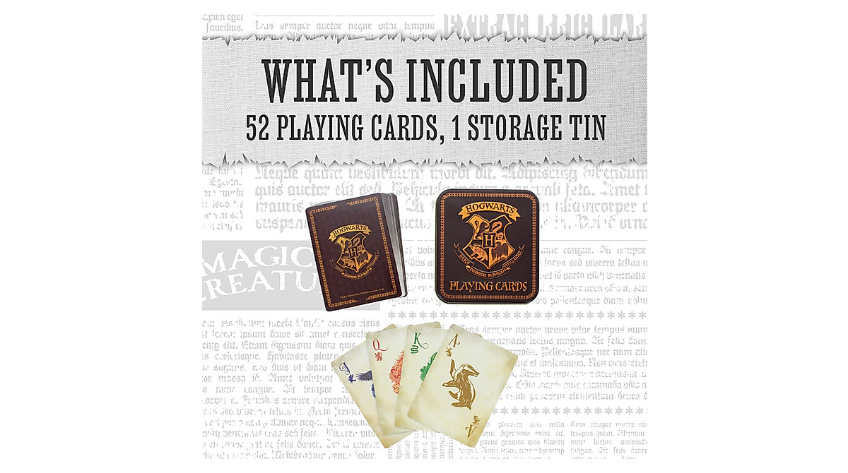 Harry Potter Hogwarts Playing Cards | Magic Card Games for Fans