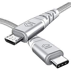 USB C to Micro USB Cable, Ancable 1-Feet Micro USB to USB Type C Cord Support Charge & 480Mbps Sync Data Compatible with MacBook, iMac Pro, Galaxy S8, S9, S10, Lenovo Yoga
