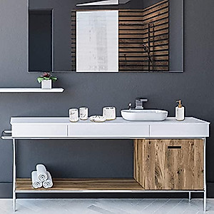 Set of 2, Bathroom Accessories Set，Marble Look Bathroom Sets for Counter Top Restroom Apartment Decor Stuff, Imitated Resin Kits, Gift for Women and Men