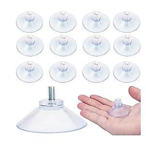 Luhaomisky 6Pcs Transparent Suction Cups Plastic Suction Pads 40 mm Clear PVC Sucker Pads Clear Suction Cup with Cap Nut Strong Thickened Sucker Use Safety and Easy Used Repeatedly,Home Storage Hooks