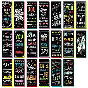 Iconikal Motivational Encouraging Inspirational Bookmarks, 100-Count
