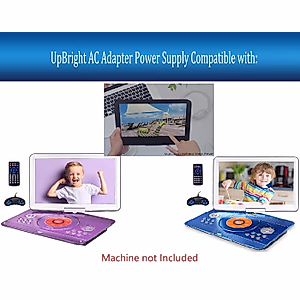 UpBright 12V AC/DC Adapter Compatible with Jekero Portable DVD Player Large Swivel HD Screen 5000mAh Li-ion Battery 9-12V 1.5-2A DC12V 1500mA 12.0V 1.5A Power Supply Cord Cable Battery Charger PSU